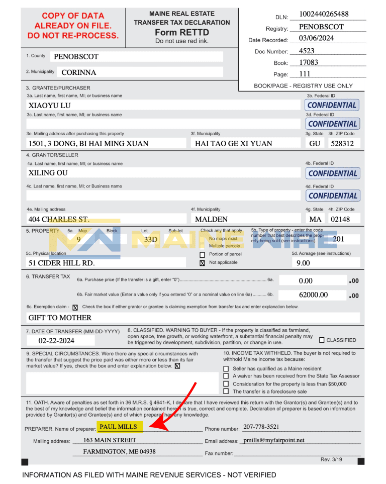 Maine Gov. Janet Mills' Brother Helped Transfer Nine-Acre Black Market ...